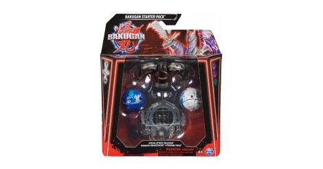 Jucarie Robot Bakugan Starter Pack Special Attack Nillious/titanium Dragonoid/titanium Trox ...