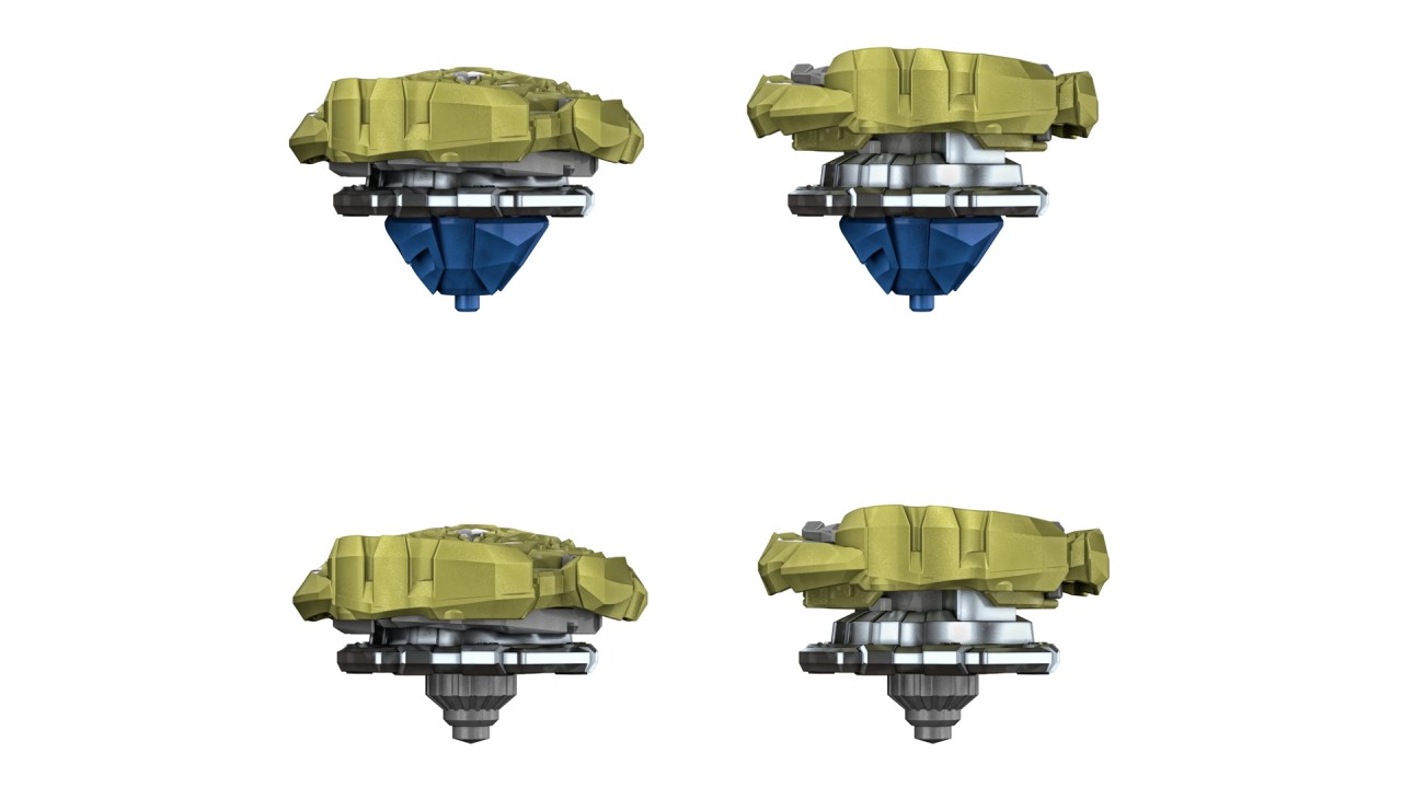 Beyblade Burst Quad Drive 4 In 1 Cyclone Belfyre B7 Vs Berserk Balderov B7