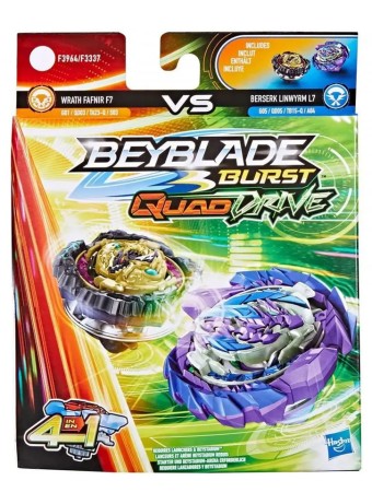 Beyblade Burst Quad Drive Wrath Fafnir F7 Vs Berserk Linwyrm L7