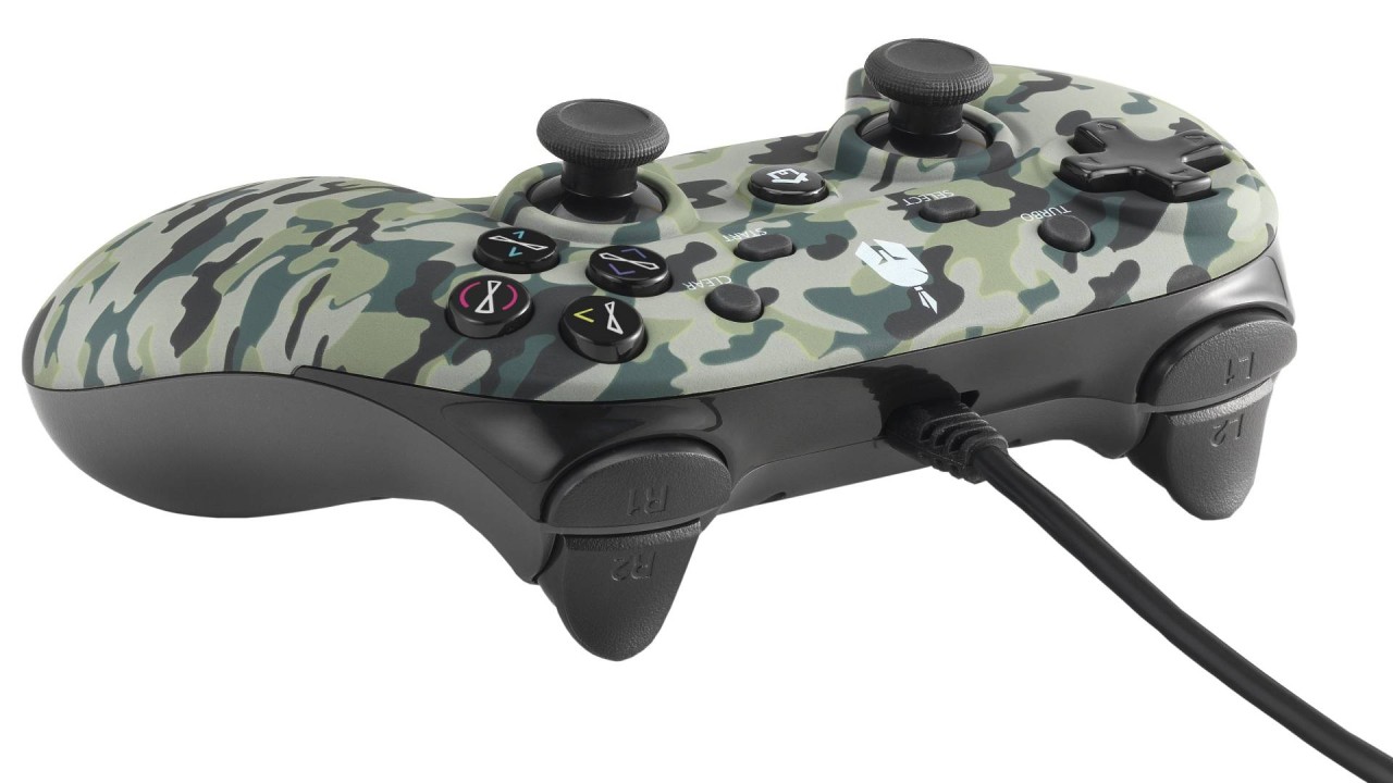 Controller Cu Fir Spartan Gear Oplon Verde Camuflaj Pentru pentru PS3 / PC