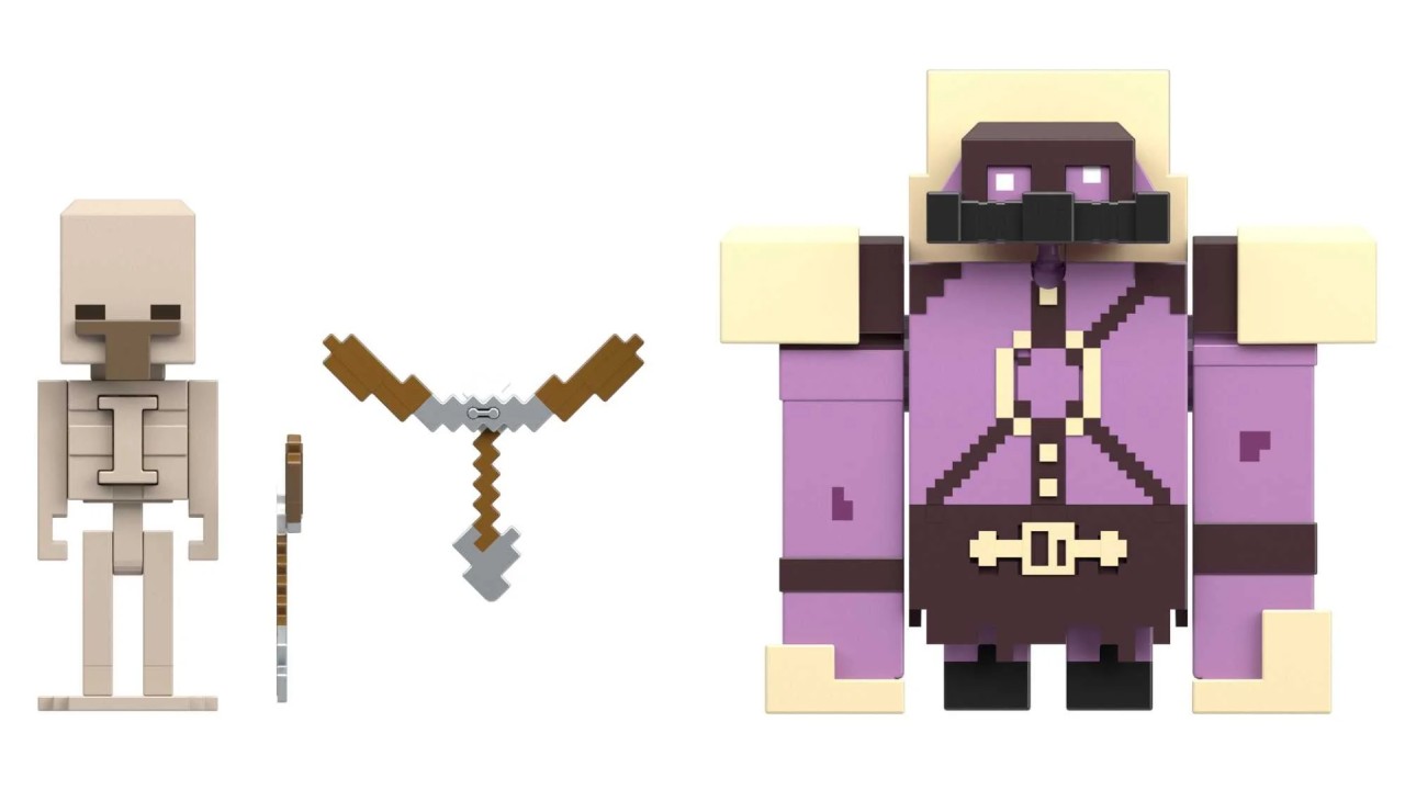Figurina Joc Minecraft Legends Pigmadillo Vs Skeleton