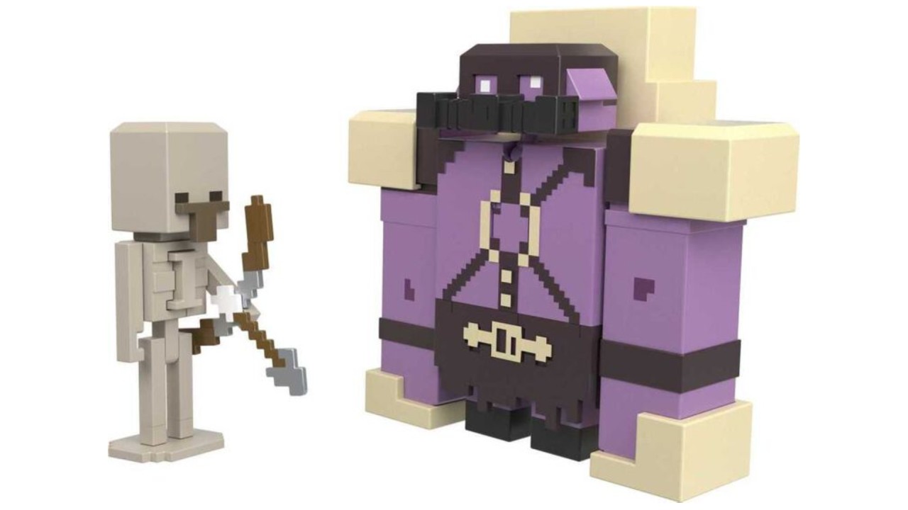 Figurina Joc Minecraft Legends Pigmadillo Vs Skeleton