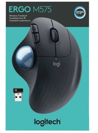 Mouse Logitech Ergo M575 Graphite 2.4ghz Bt White pentru PC