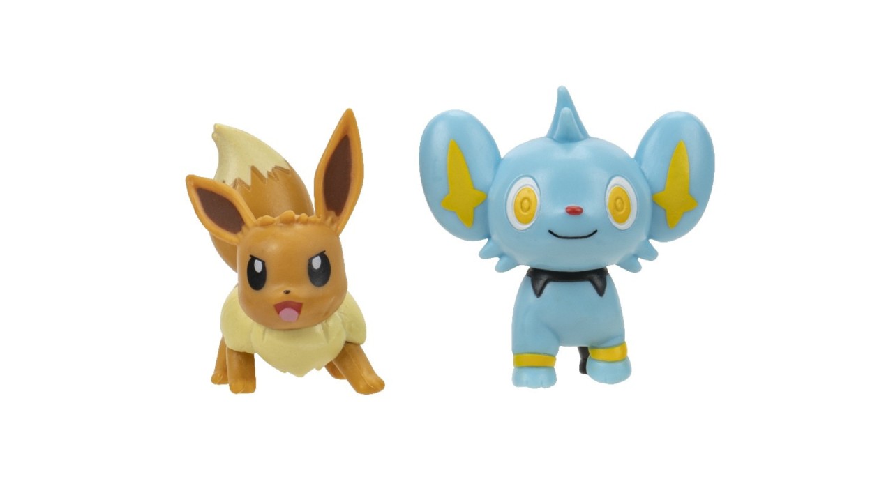 Figurina Statueta Pokemon Battle Shinx & Eevee 5cm