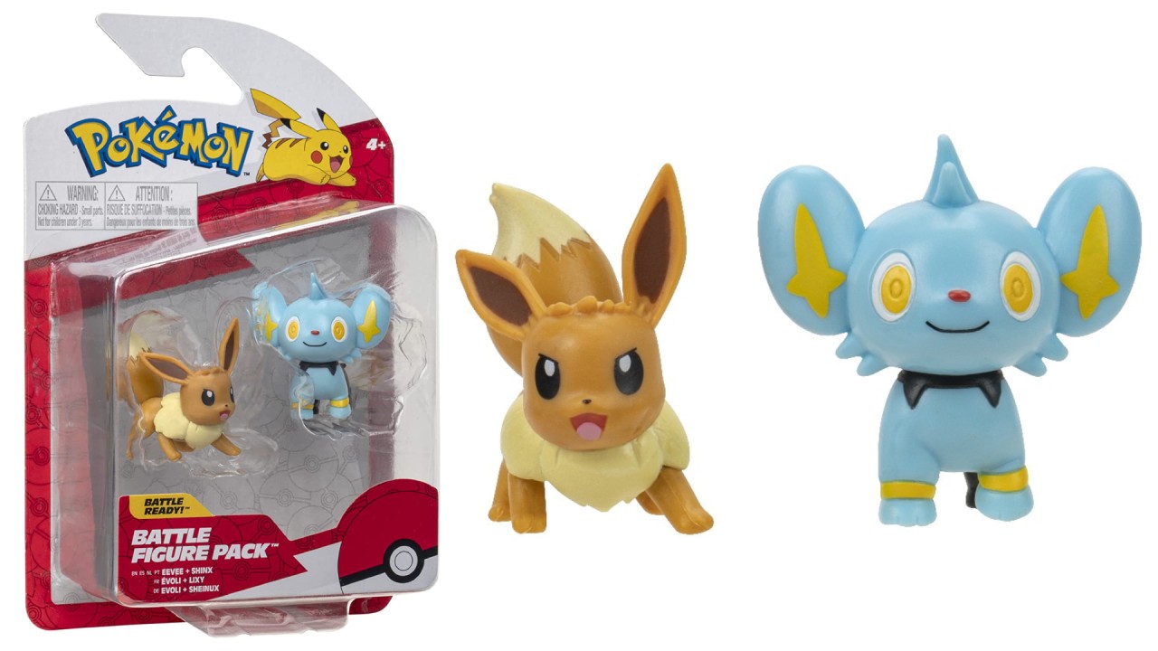 Figurina Statueta Pokemon Battle Shinx & Eevee 5cm