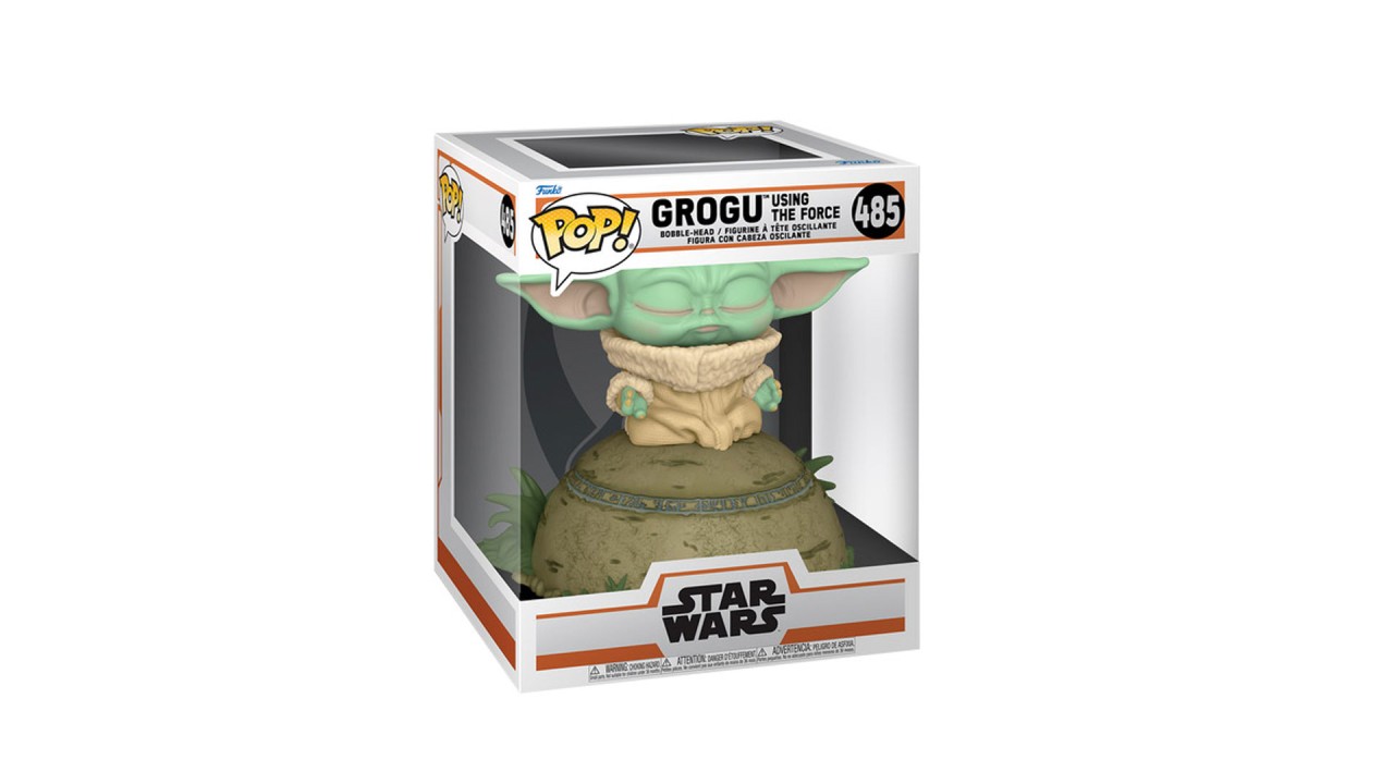 Figurina Joc Pop! Deluxe Mandalorian Grocu Using The Force