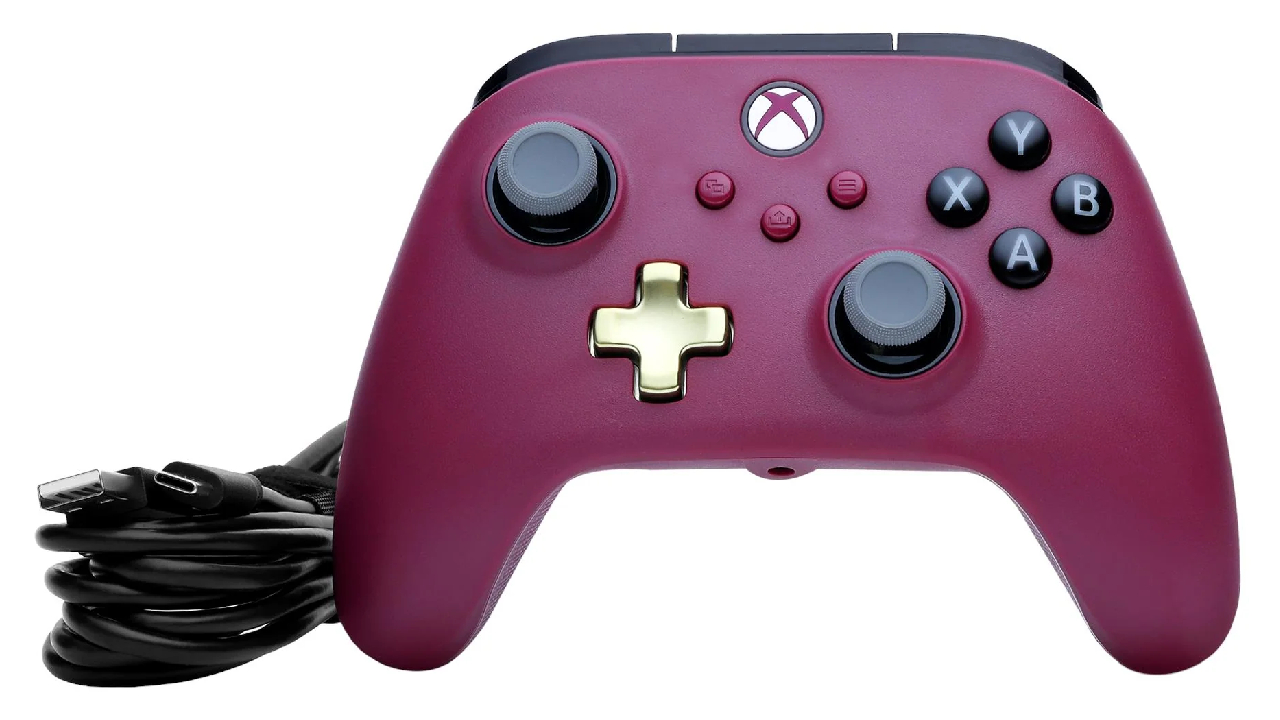 Joc Powera Advantage Wired Controller Ruby Red Black pentru XBOX SERIES ...