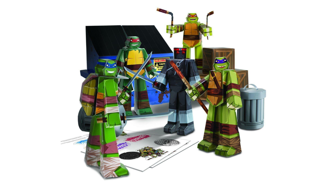 Figurina Joc Set Papercraft Mutant Team Ninja Turtles