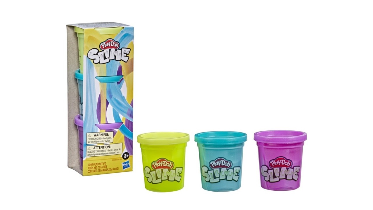 Plastilina Set Play-doh Slime Compound Yellow/purple/teal (e8809)