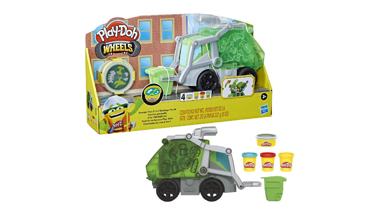 Plastilina Set Play-doh Wheels Dumbin Fun Garbage Truck (f5173)