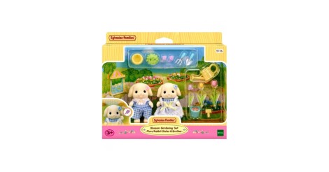 Figurina Joc Sylvanian Families Flower Garden Set Flora Rabbit Brother ...