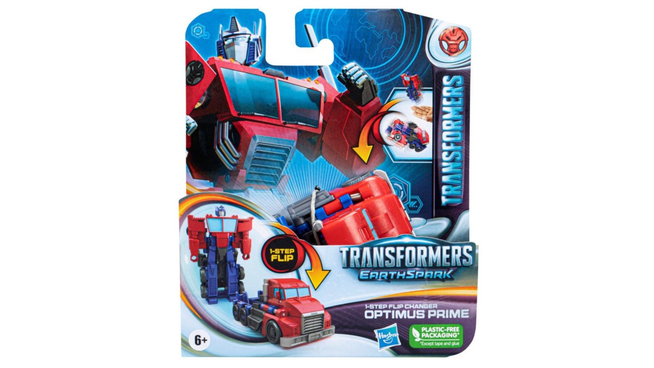 Transformers Earthspark 1-step Flip Changer Optimus Prime (f6716)