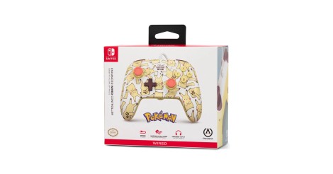Controller Powera Enh Wired Pikachu Blush pentru NSW