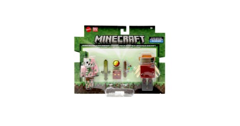 Figurina Joc Minecraft Core 2 Pack Zombified Piglin & Minecraft Strider