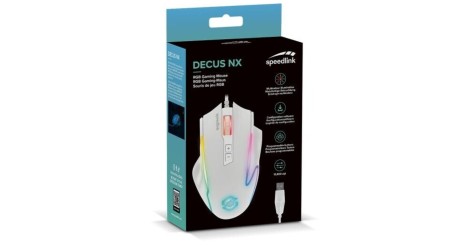 Speedlink Decus Nx Rgb Gaming Mouse White pentru PC