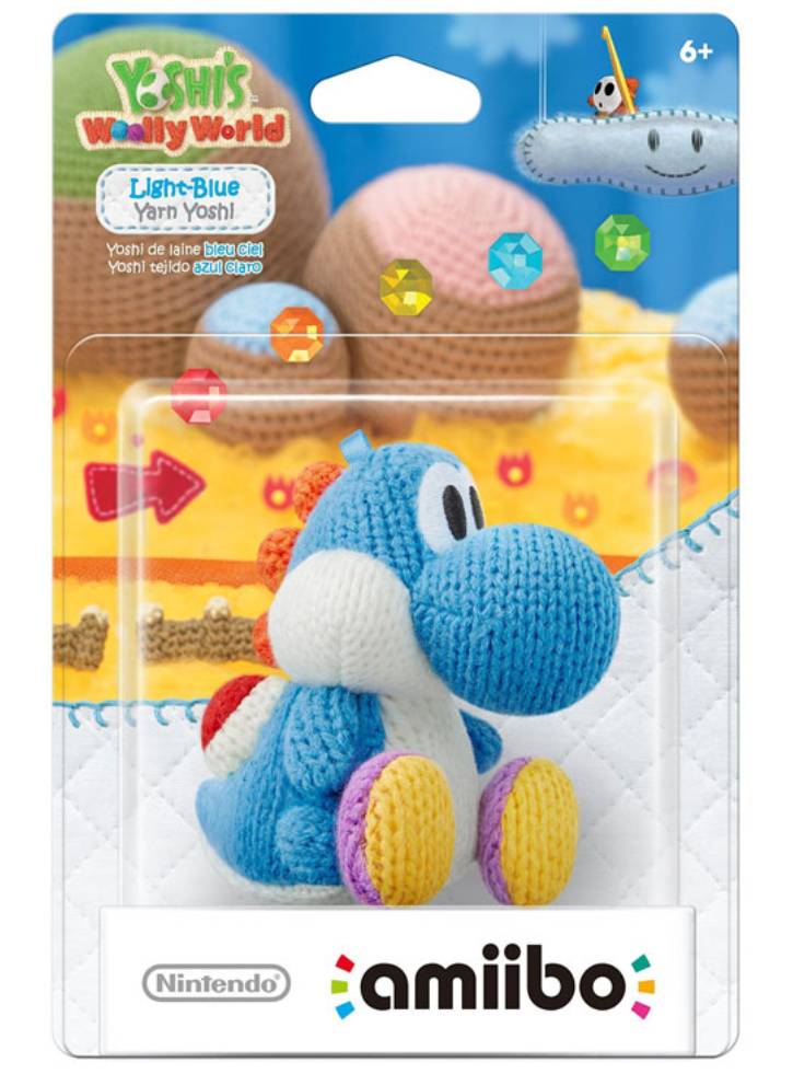 Figurina Joc Amiibo Yarn Yoshi Light Blue