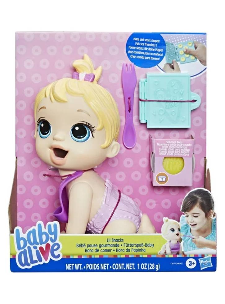 Baby Alive LIL Snacks Baby Blonde 20cm