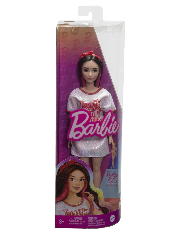 Papusa Barbie Fashionistas Red Mess Dress (hrh12)