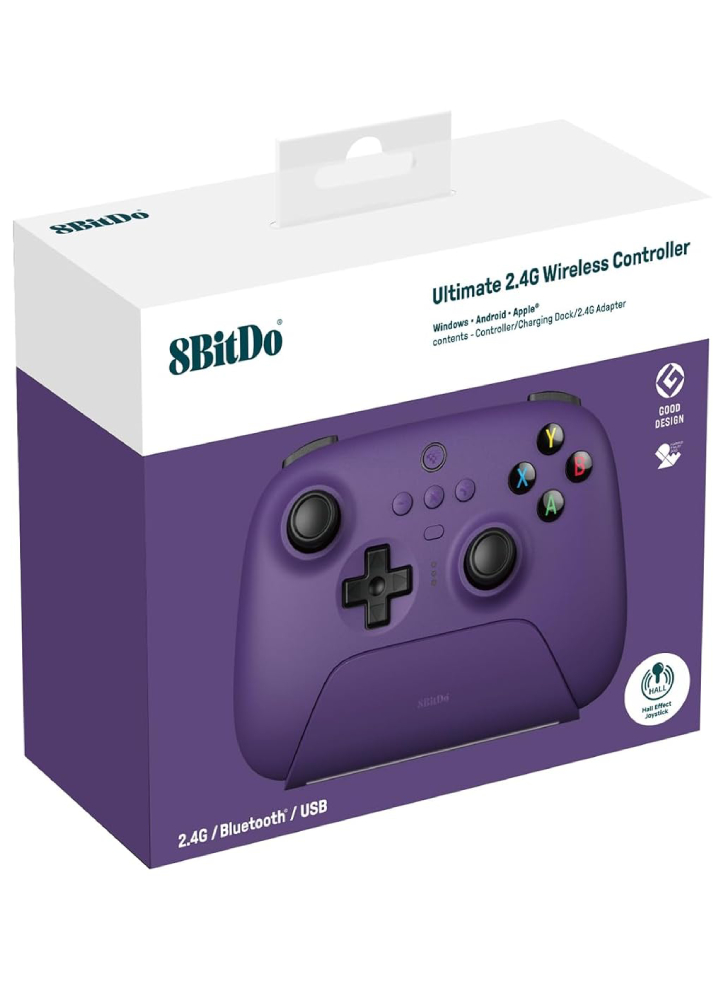 Controller 8bitdo Ultimate 2.4g Pad Hall Ed Purple pentru PC