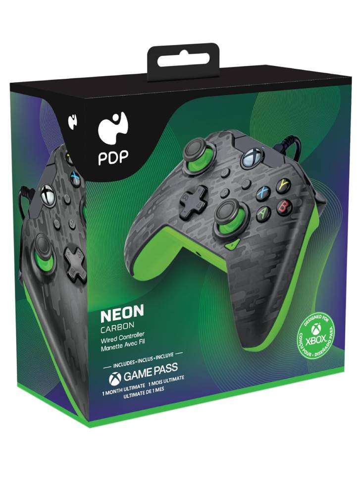 Controller Cu Fir Pdp Carbon Verde Neon pentru XBOX SERIES