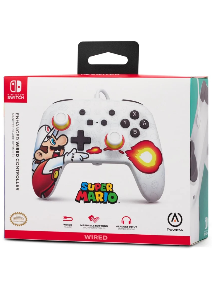 Controller Powera Enhanced Wired Fireball Mario pentru NSW