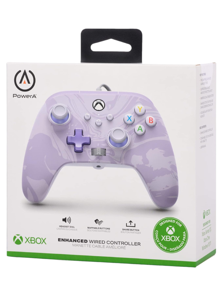 Controller Powera Enhanced Wired Lavender Swirl pentru XBOX SERIES ...