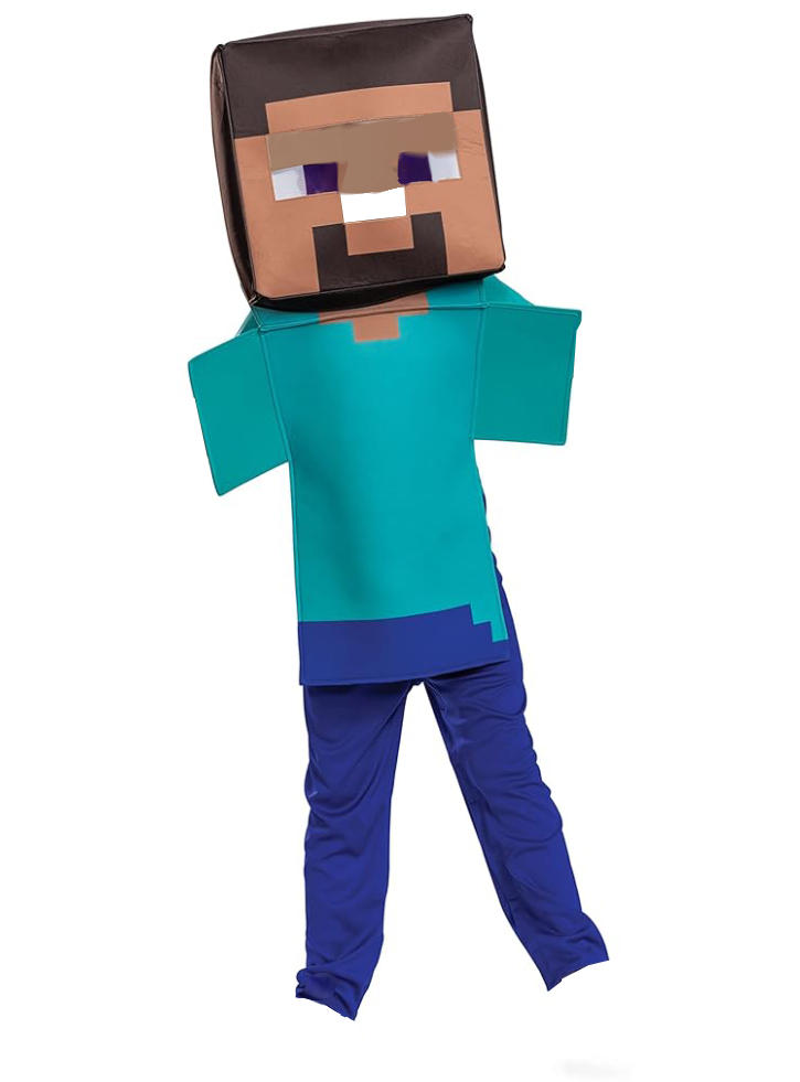 Costum Disguise Adaptive Minecraft Steve (128 Cm)