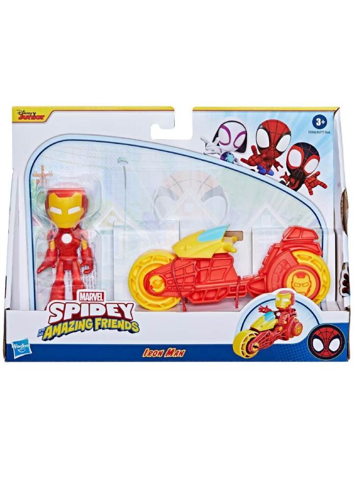 Disney Marvel Spidey And His Amazing Friends Iron Man Motorcycle (f9346)