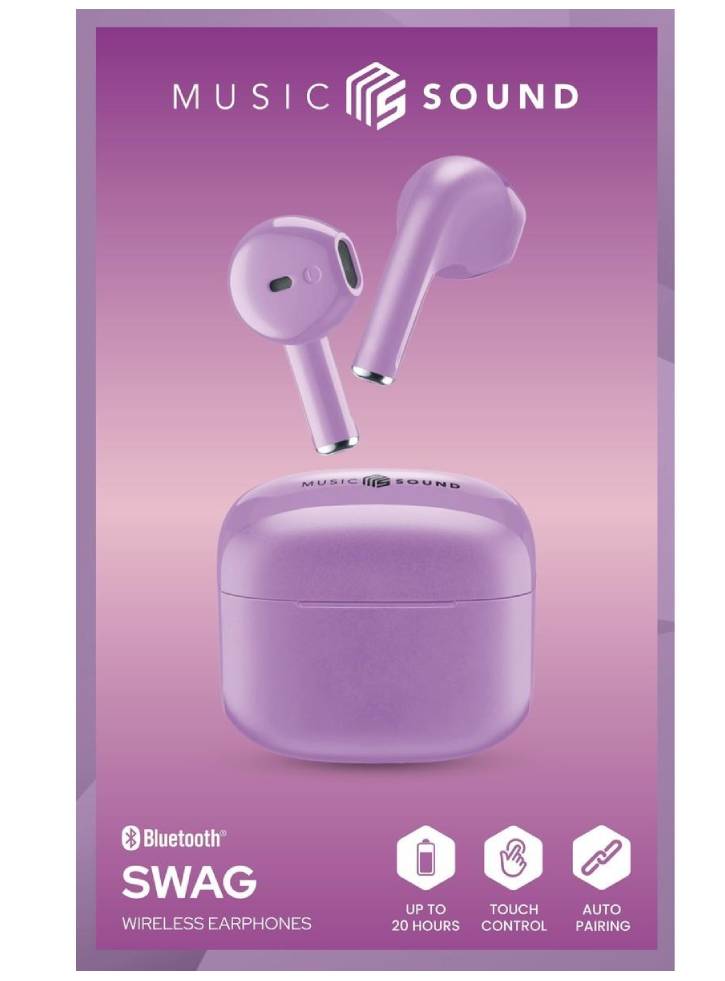 Earphones Ms Swag Tws Bt Violet