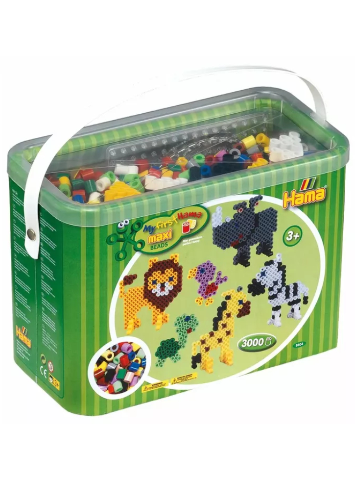 Hama Maxi Beads Beads & Pegboards In Bucket (8804)