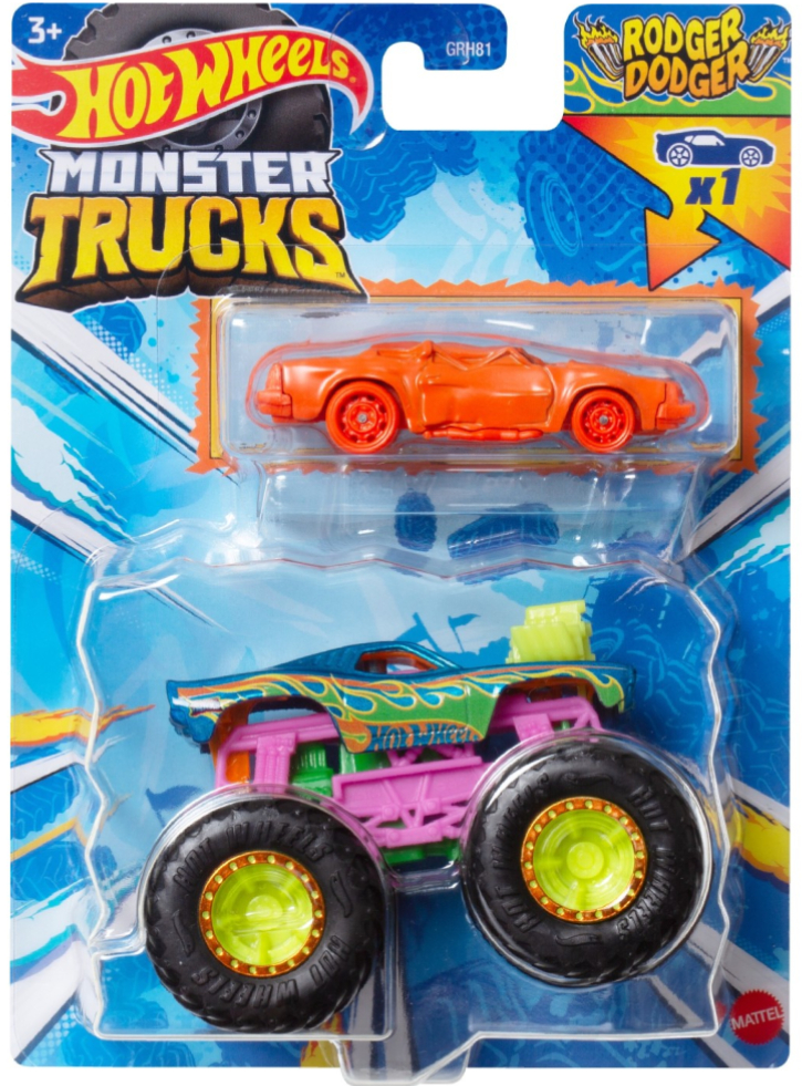 Hot Wheels Monster Trucks Rodger Dodger 2 Pack (hwn37)
