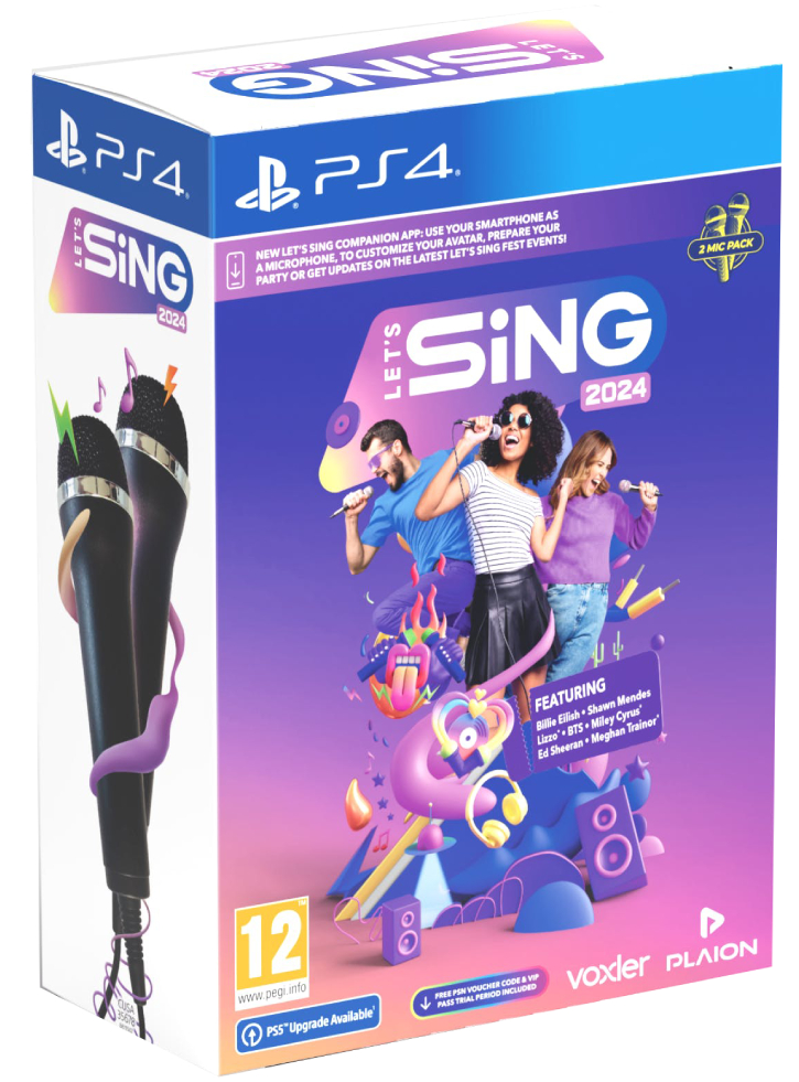 Joc Lets Sing 2024 +2 MIC pentru PS4