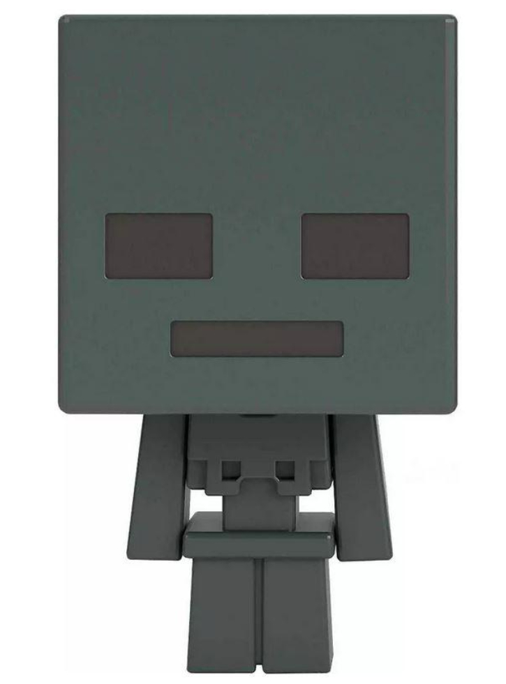 Figurina Joc Mattel Minecraft Mob Head Minis Wither Skeleton Hkr68