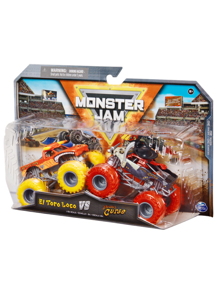 Joc Monster Jam 1:64 Die Cast 2 Pack El Toro Loco Vs Pirates Curse