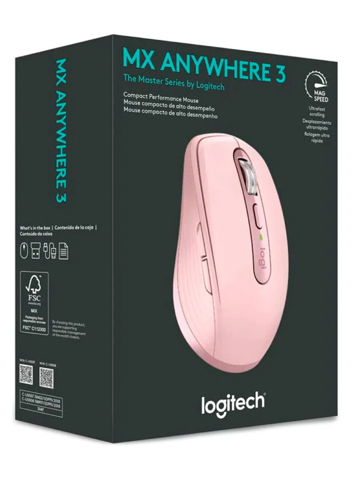 Mouse Logitech MX Anywhere 3 Rose pentru PC