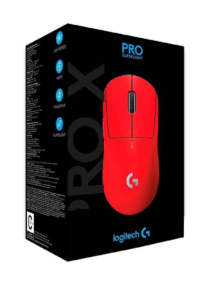 Mouse Logitech Pro X Super Light Wireless Red pentru PC