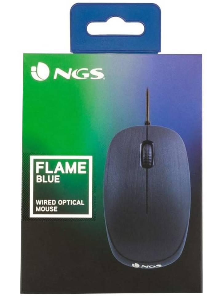 Mouse Ngs Wired Flame 1000dpi Blue pentru PC