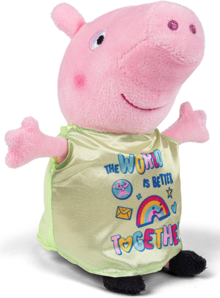 Jucarie Plus Peppa Pig Plush 20cm Peppa In Green Shirt