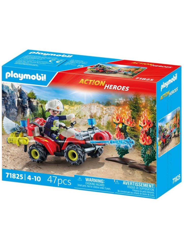 Joc Lego Playmobil Firefighting Quad (71825)