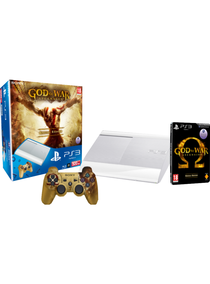 Playstation 3 Super Slim White Console 500GB (UK) includes 1 X Ltd. Ed ...