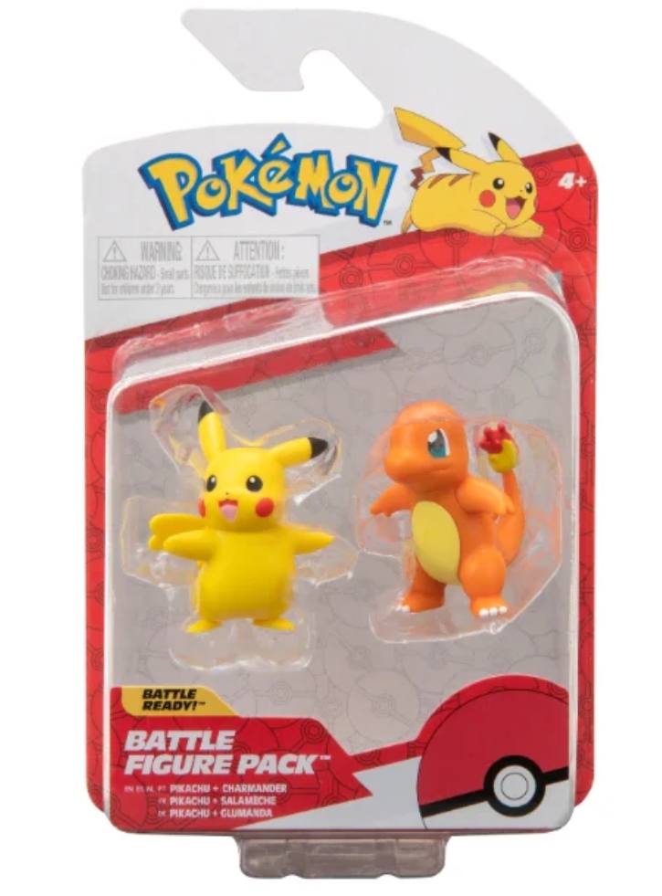 Figurina Joc Pokemon Battle Charmander & Pikachu 5cm