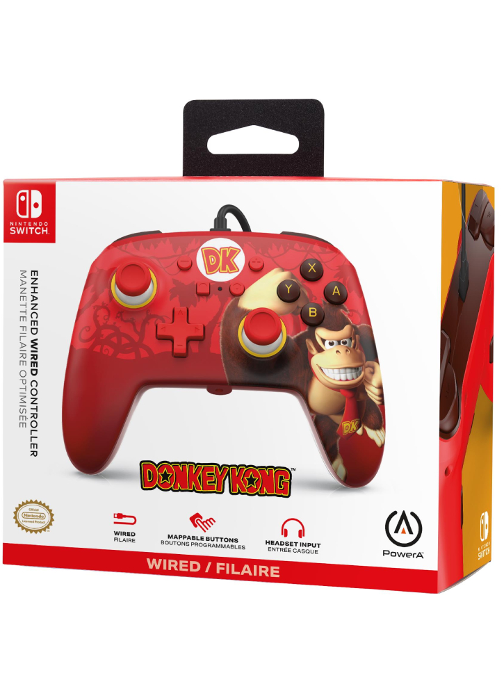 Powera Enhanced Wired Controller Donkey Kong Flex pentru NSW