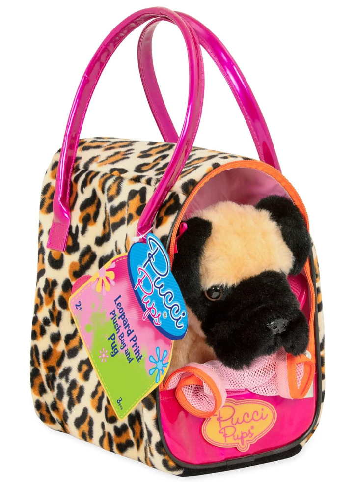 Jucarie Plus Pucci Dog In Leopard Bag 15cm (708357)