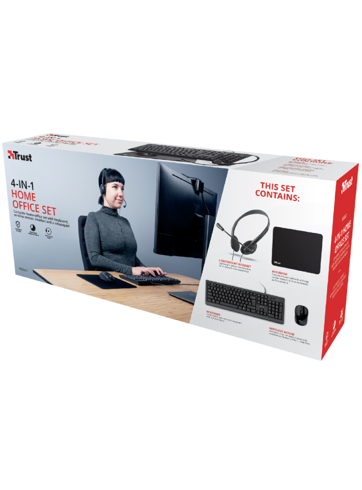Set Trust Primo 4 In 1black Nordic pentru PC
