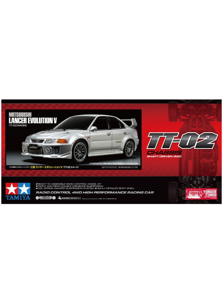Tamiya 1/10 R/c Mitsubishi Lancer Evolution V (tt-02) (545605)
