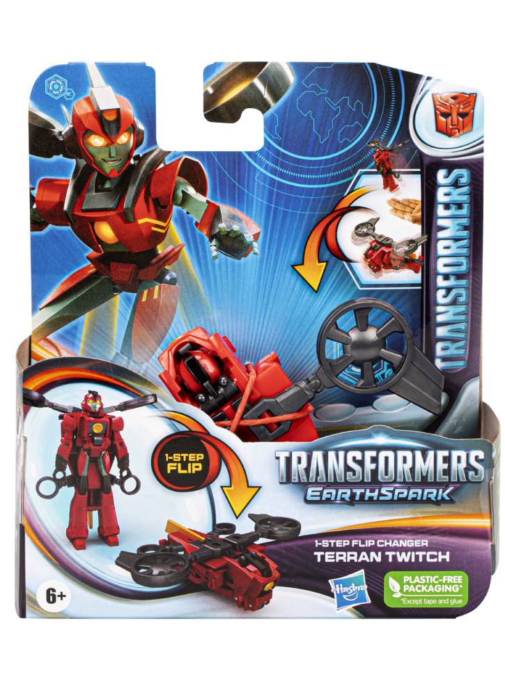 Jucarie Robot Transformers Earthspark 1-step Flip Changer Terran Twitch ...